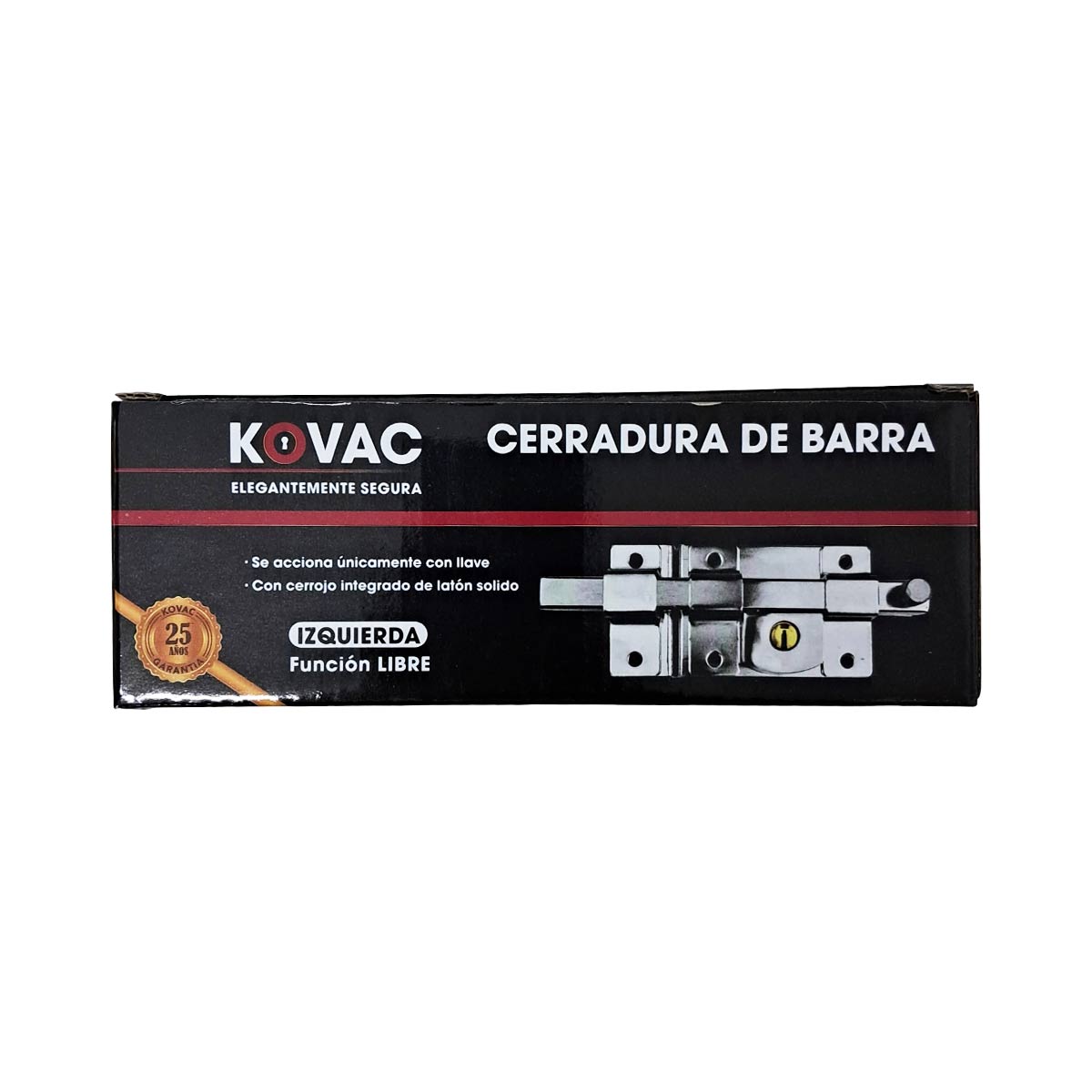 Cerradura Chapa Seguridad Barra Fija Izquierda Cromo CB3 Kovac ...