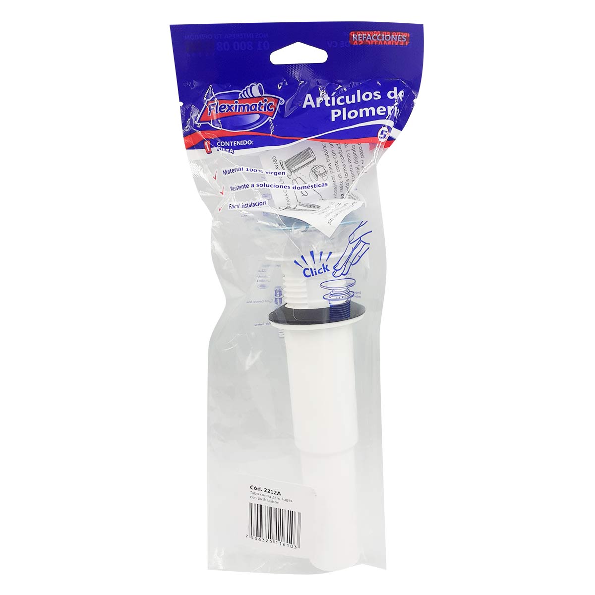 Tubo Contra Zero Fugas Con Push Button Para Lavabo Ovalin – Ferreabasto
