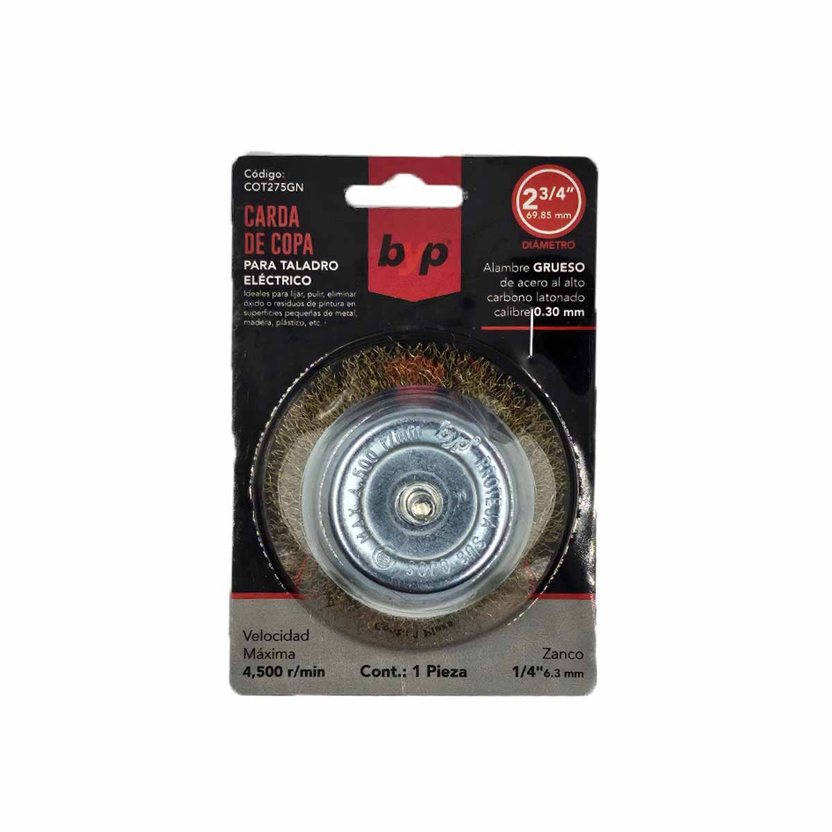 Carda de Copa Taladro Alambre Grueso 2 3/4 Pulgada – Ferreabasto