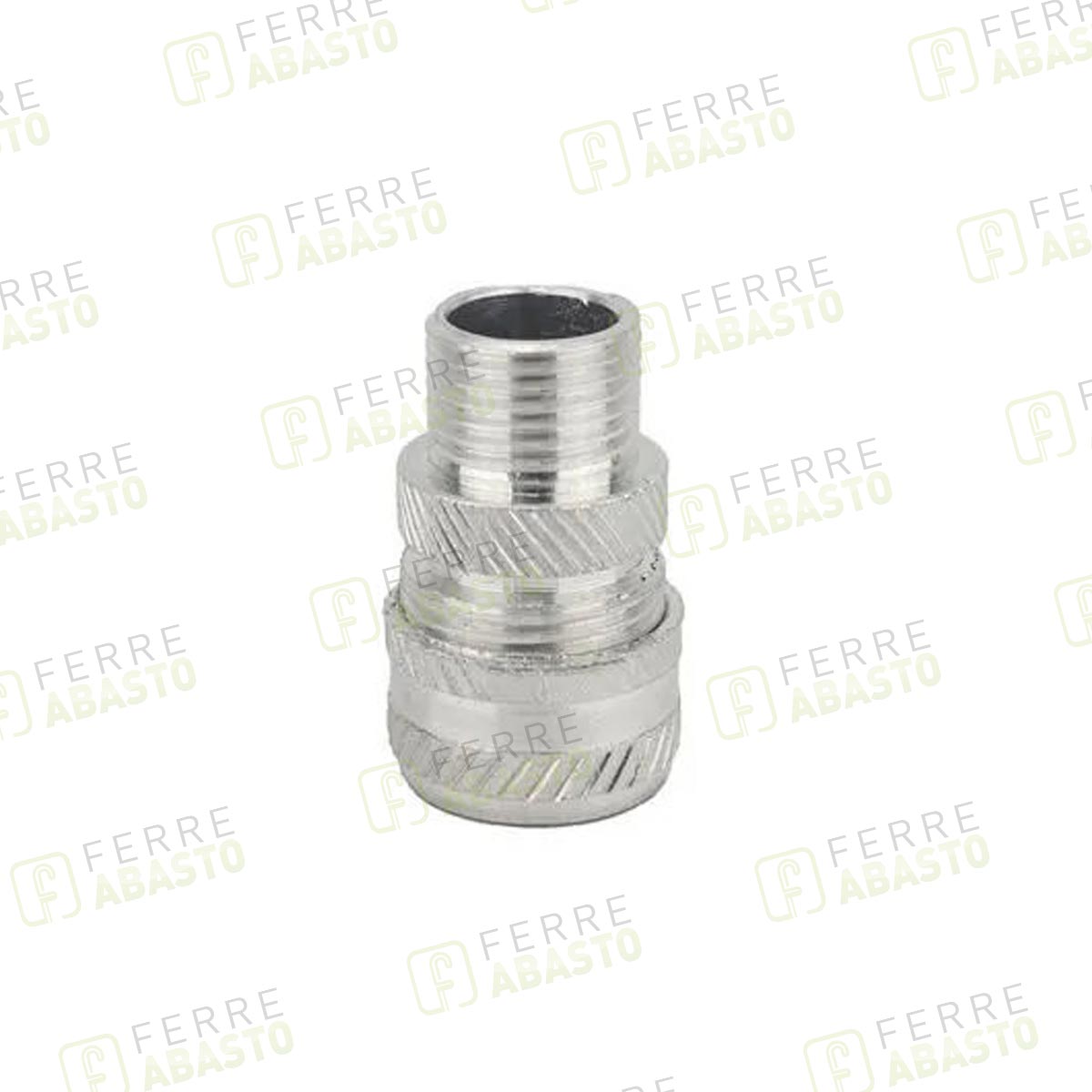 Conector Glandula Aluminio Macho 1/2" Entrada De Cable 1/4 A 3/8" – Ferreabasto