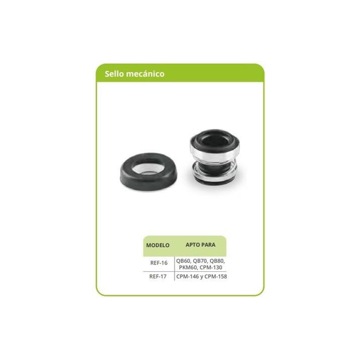 Sello Mecanico Para Bomba Centrifuga 1HP y 3/4HP – Ferreabasto