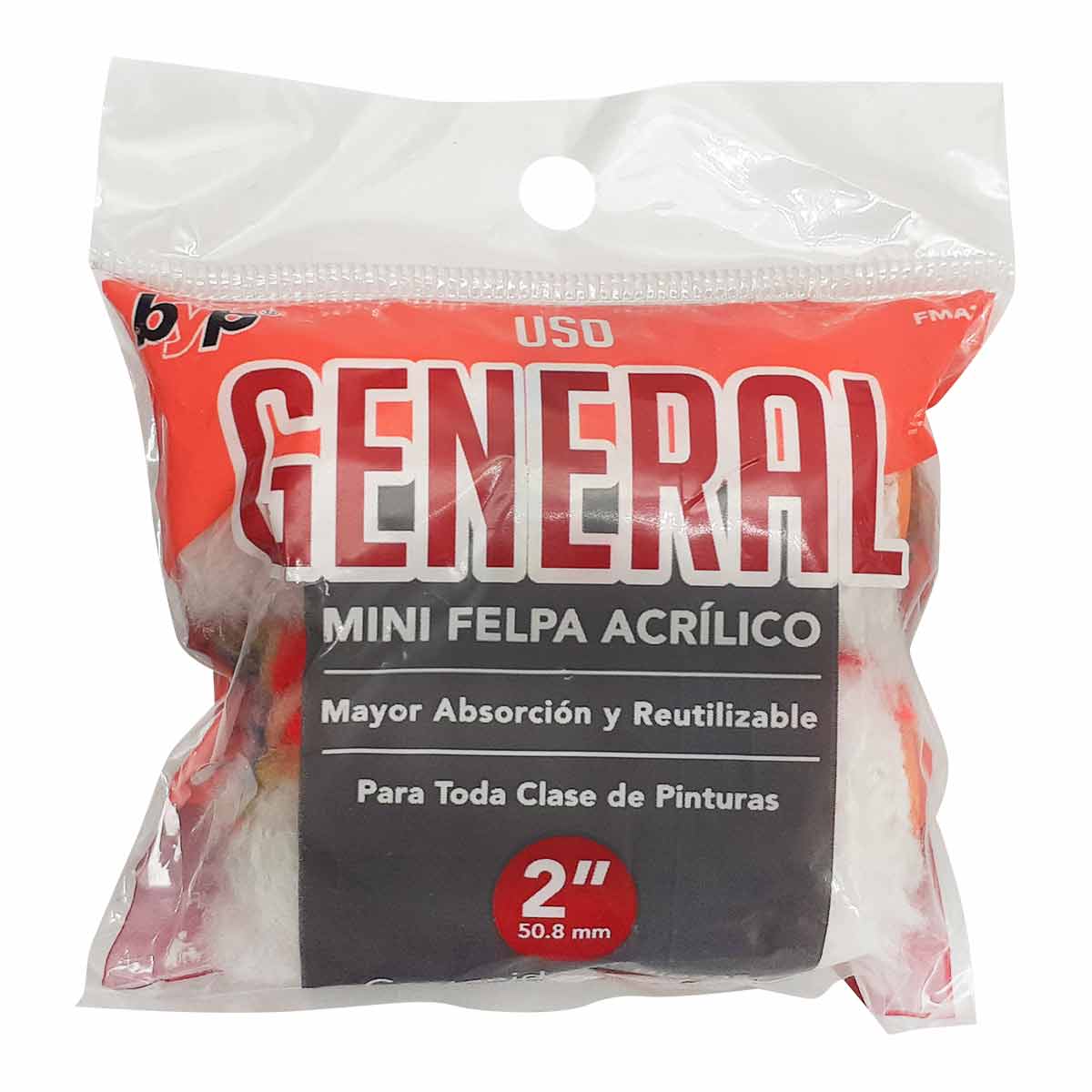 Felpa Acrílica BYP 2 Pulgadas - Pack 2 - Uso General – Ferreabasto
