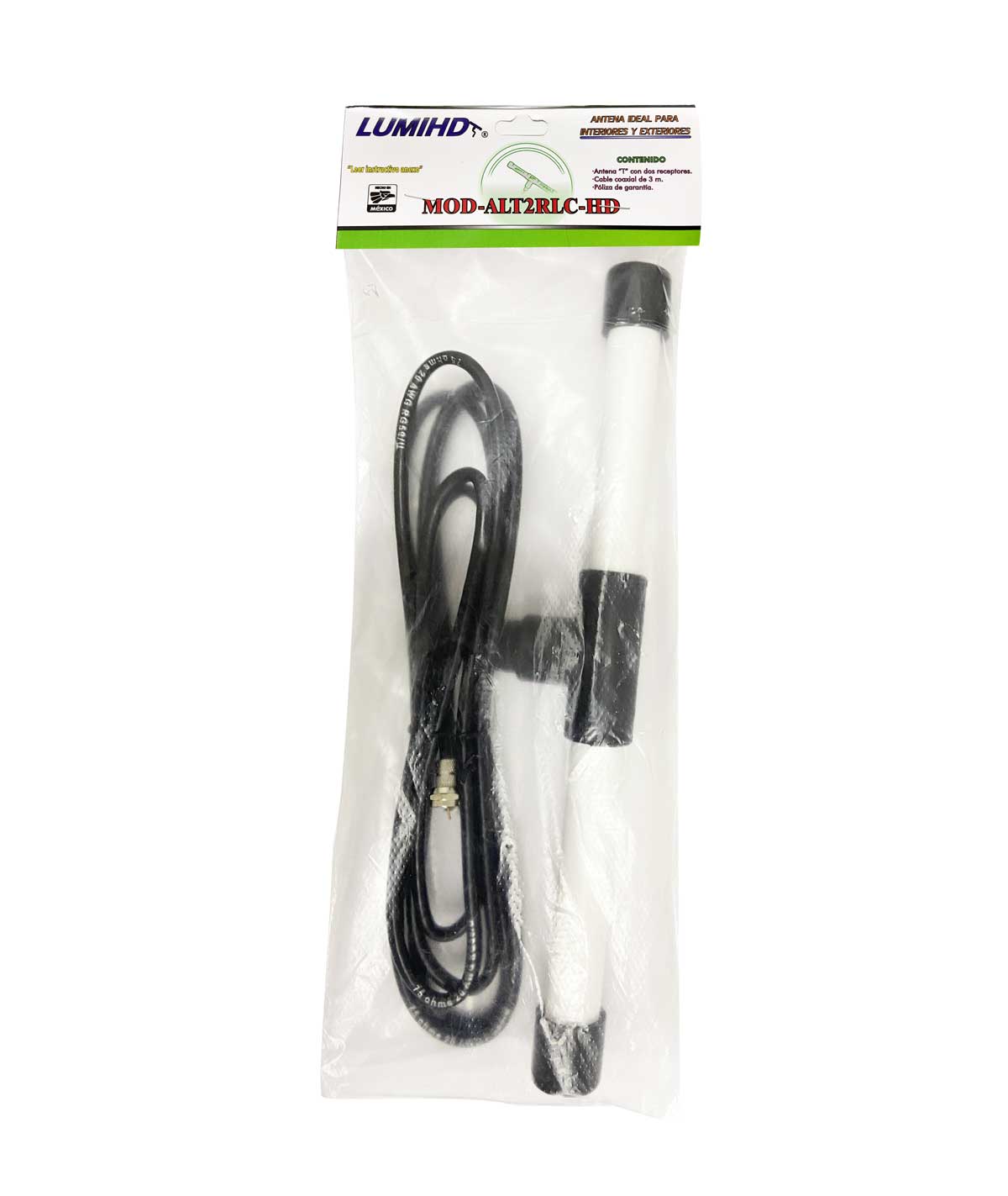 Antena Tv Hdtv Exterior Pvc 40cm Largo Con 3m Cable Lumihd – Ferreabasto