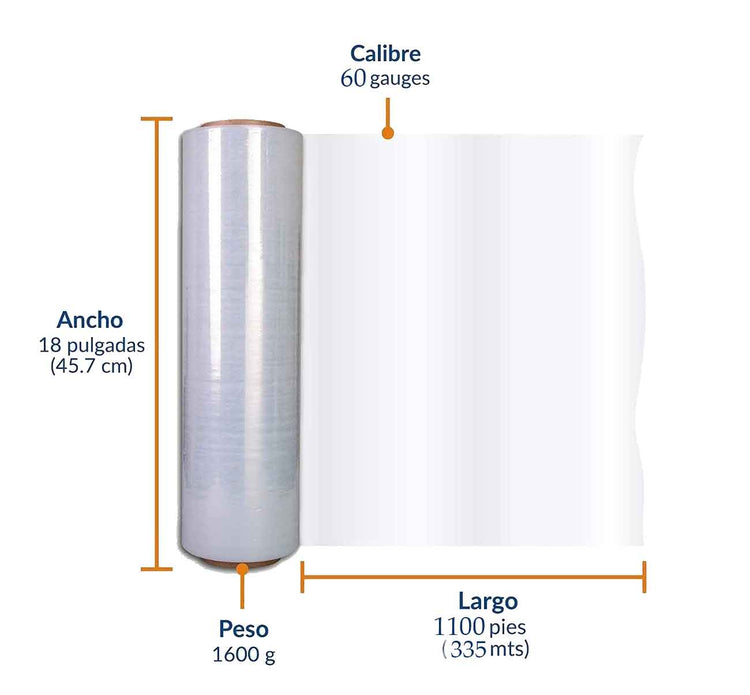Rollo De Emplaye Payo Pelicula Estirable 18 Pulgadas Cal 60 1100 Pies – Ferreabasto