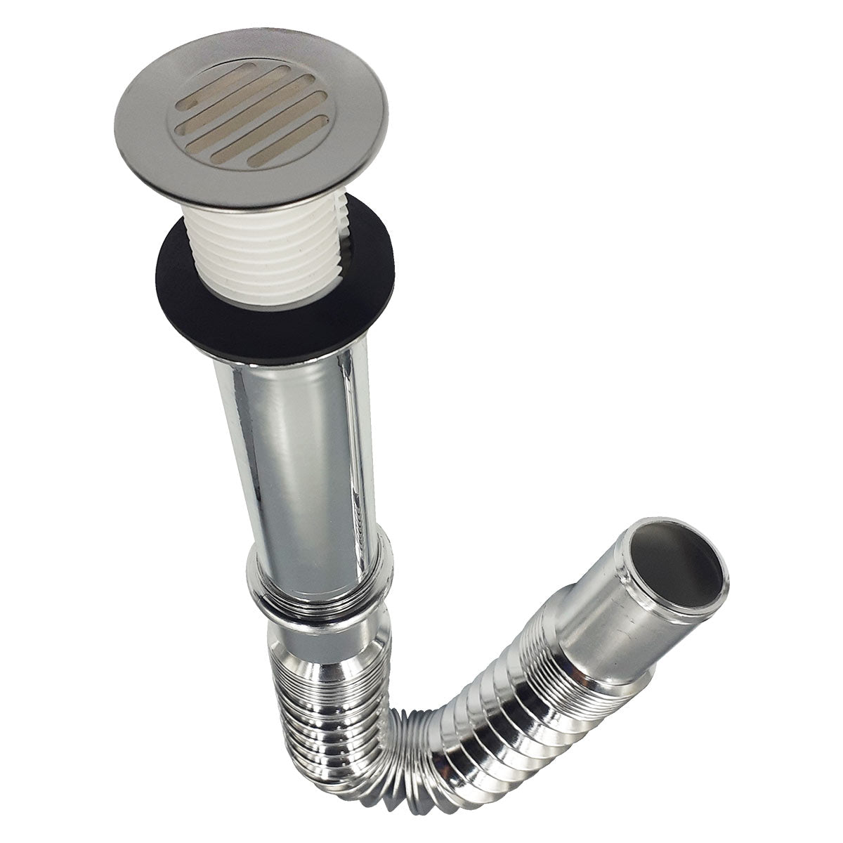 Cespol Flexible Para Lavabo Ovalin Fleximatic 3337A Cubierta Acero Ino ...