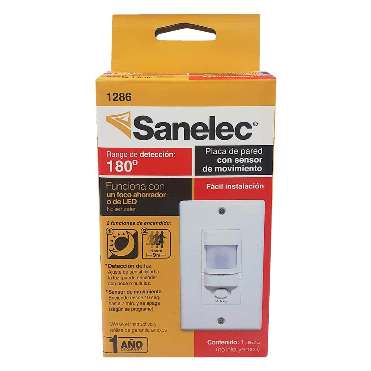 Placa Con Sensor Movimiento 9 Mts Sanelec 1286 Deteccion Luz – Ferreabasto