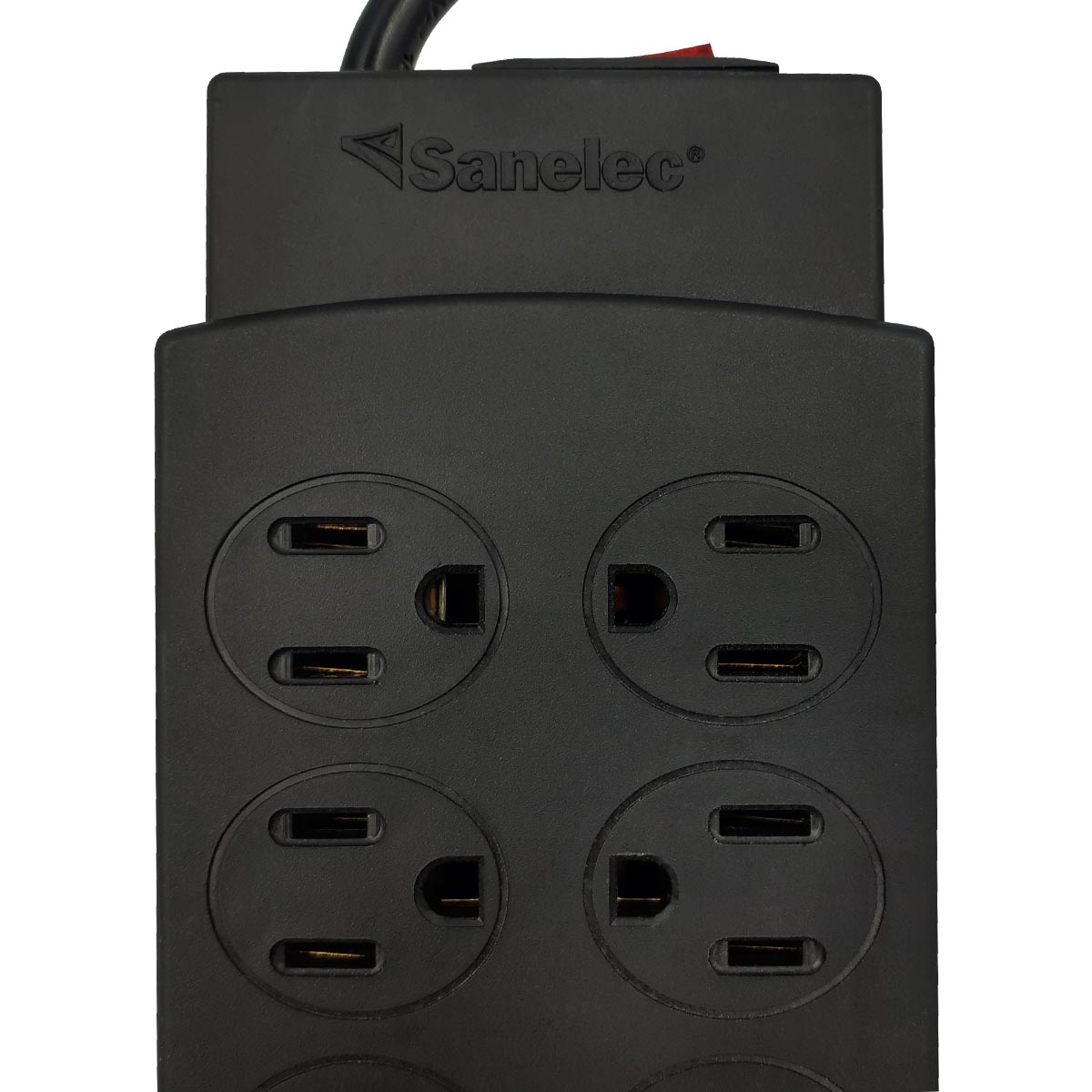 Multicontacto Negro 8 Entradas 270J Sanelec 1304 Proteccion Contra Sob ...