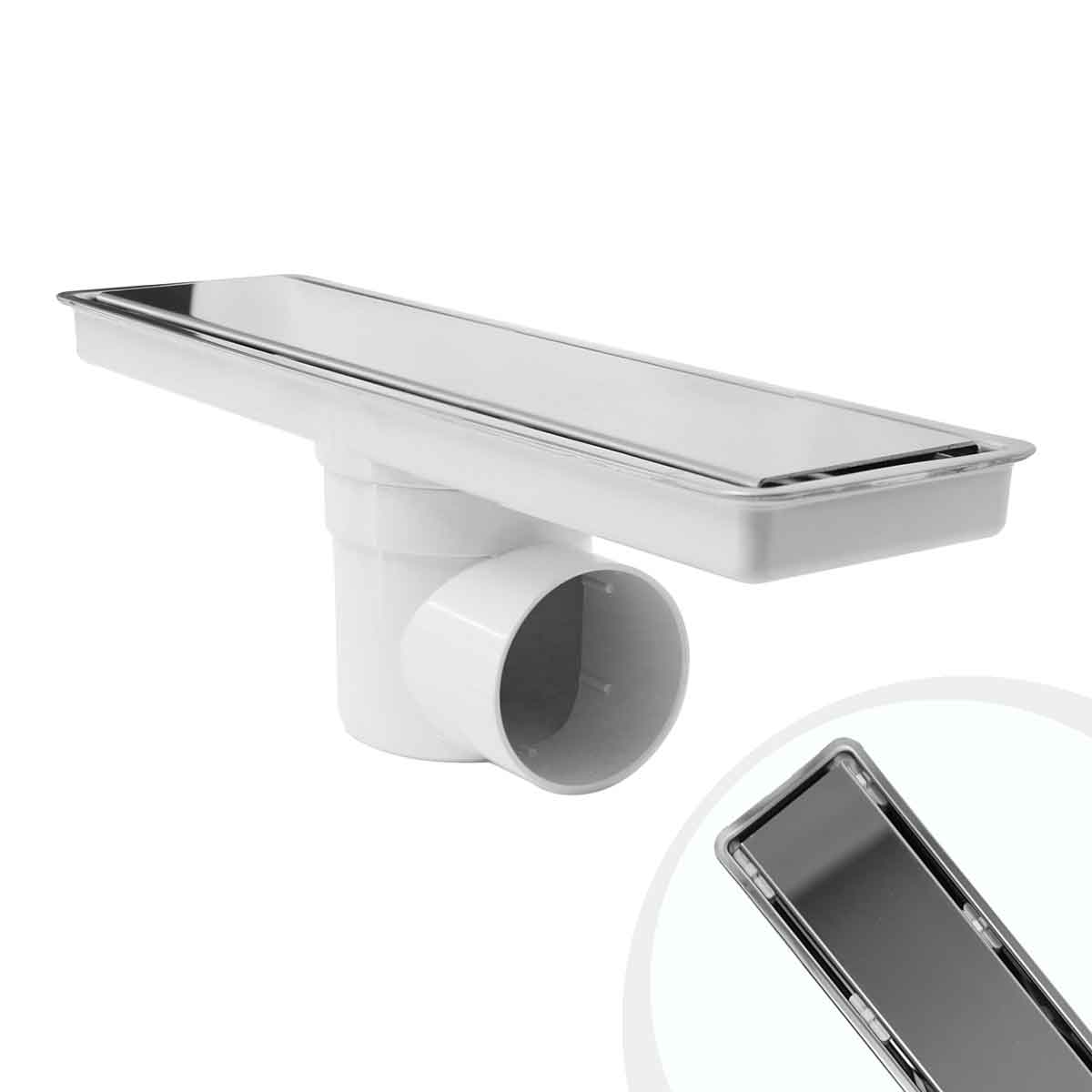Coladera Alargada Doble Vista Acero Inoxidable 2631 Fleximatic Anti ol ...